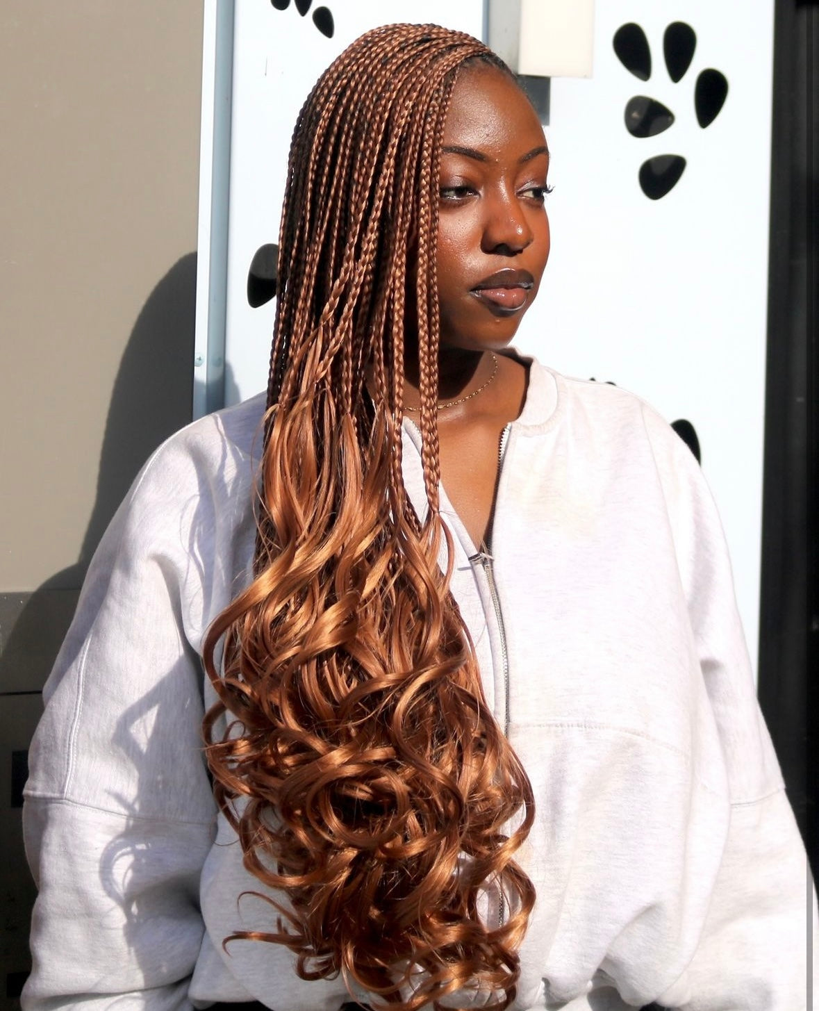 24” Brown Blush French Curl Braiding Hair – Angel Hairs